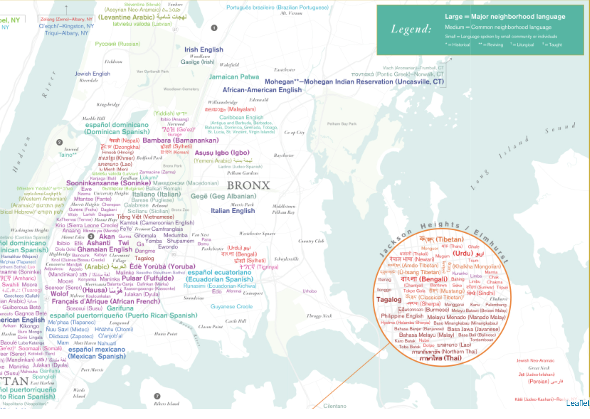 Welcome2TheBronx, SEE IT: Map Shows Which Languages are Spoken in...